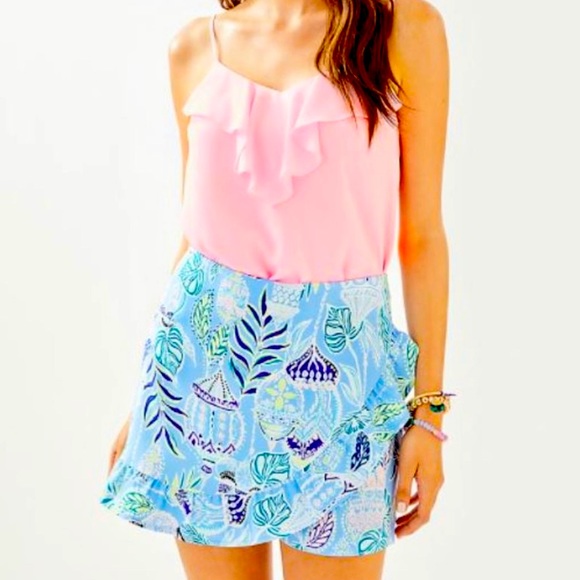 Lilly Pulitzer | Shorts | Lilly Pulitzer Faye Skort In Blue Peri Sz 2 ...